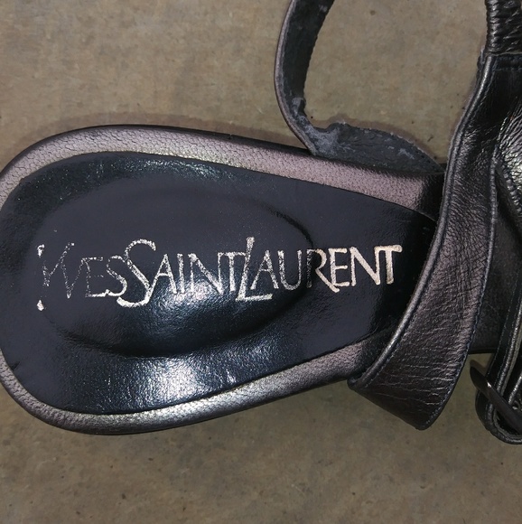 Yves Saint Laurent | Shoes | Ysl Silver Low Platform Sandals | Poshmark
